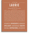 Laurie Personalized Name Meaning Art Prints – Name Stories