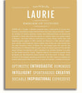 Laurie | Name Art Print – Name Stories