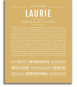 Laurie | Name Art Print – Name Stories
