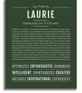 Laurie | Name Art Print – Name Stories