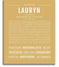 Lauryn | Name Art Print – Name Stories