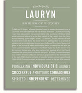 Lauryn | Name Art Print – Name Stories