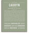 Lauryn | Name Art Print – Name Stories