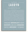 Lauryn | Name Art Print – Name Stories