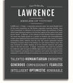 Lawrence | Name Art Print – Name Stories
