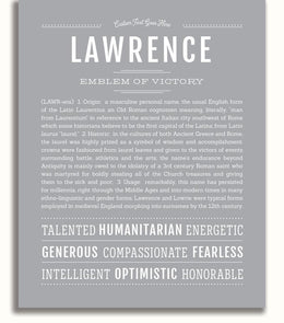 Lawrence | Name Art Print – Name Stories