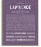 Lawrence Personalized Name Meaning Art Prints – Name Stories
