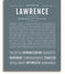 Lawrence Personalized Name Meaning Art Prints – Name Stories