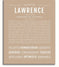 Lawrence Personalized Name Meaning Art Prints – Name Stories