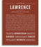 Lawrence Personalized Name Meaning Art Prints – Name Stories