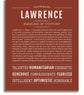Lawrence Personalized Name Meaning Art Prints – Name Stories