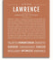 Lawrence Personalized Name Meaning Art Prints – Name Stories
