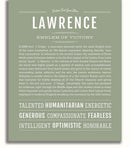 Lawrence | Name Art Print – Name Stories