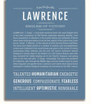 Lawrence | Name Art Print – Name Stories