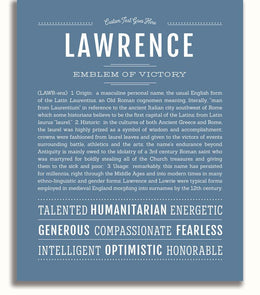 Lawrence | Name Art Print – Name Stories