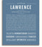 Lawrence | Name Art Print – Name Stories