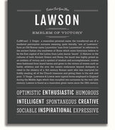 Lawson | Name Art Print – Name Stories