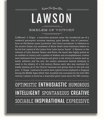 Lawson | Name Art Print – Name Stories