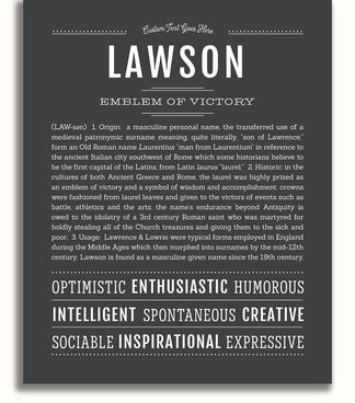 Lawson | Name Art Print – Name Stories