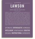 Lawson Personalized Name Meaning Art Prints – Name Stories