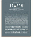 Lawson | Name Art Print – Name Stories
