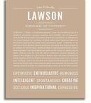 Lawson | Name Art Print – Name Stories