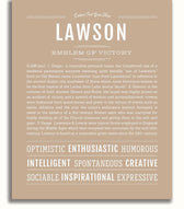 Lawson | Name Art Print – Name Stories