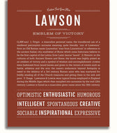 Lawson | Name Art Print – Name Stories