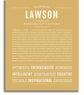 Lawson Personalized Name Meaning Art Prints – Name Stories