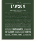 Lawson Personalized Name Meaning Art Prints – Name Stories
