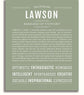 Lawson Personalized Name Meaning Art Prints – Name Stories