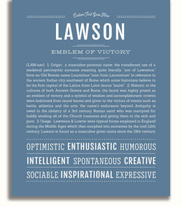 Lawson | Name Art Print – Name Stories