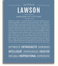 Lawson Personalized Name Meaning Art Prints – Name Stories