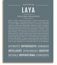 Laya | Name Art Print – Name Stories