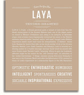 Laya Personalized Name Meaning Art Prints – Name Stories