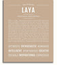 Laya | Name Art Print – Name Stories