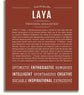 Laya Personalized Name Meaning Art Prints – Name Stories