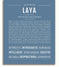 Laya | Name Art Print – Name Stories