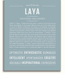 Laya | Name Art Print – Name Stories