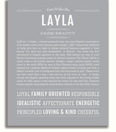 Layla | Name Art Print – Name Stories