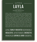 Layla | Name Art Print – Name Stories