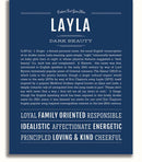 Layla | Name Art Print – Name Stories