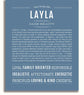 Layla Personalized Name Meaning Art Prints – Name Stories