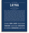 Layna | Name Art Print – Name Stories