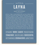 Layna | Name Art Print – Name Stories