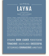 Layna Personalized Name Meaning Art Prints – Name Stories