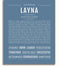 Layna | Name Art Print – Name Stories