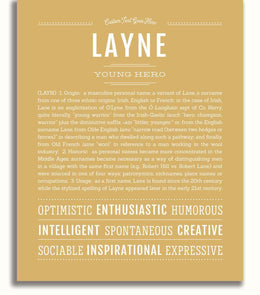 Layne (male) | Name Art Print – Name Stories