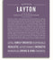 Layton | Name Art Print – Name Stories