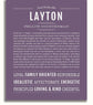 Layton Personalized Name Meaning Art Prints – Name Stories